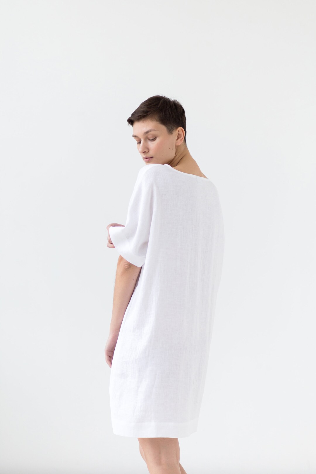 Loose Fitting Linen Dress / Linen Tunic Dress - Etsy