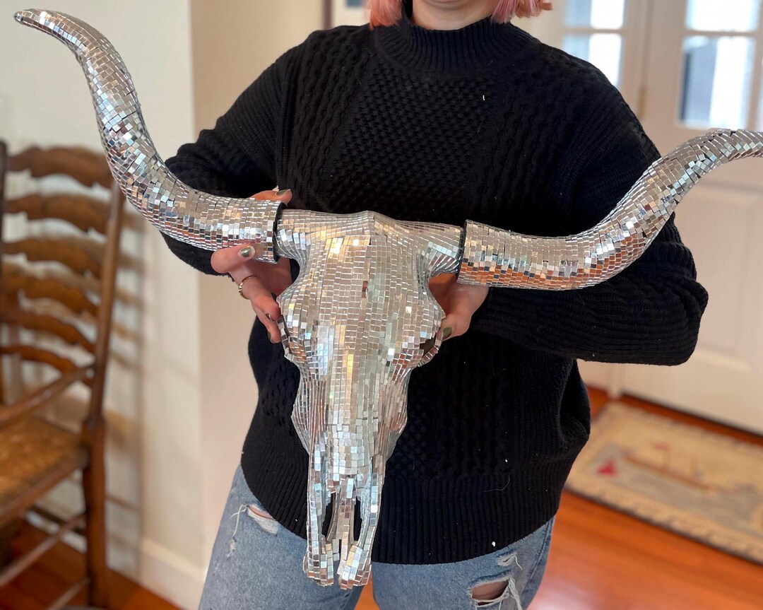 Disco Cow Skull - Etsy