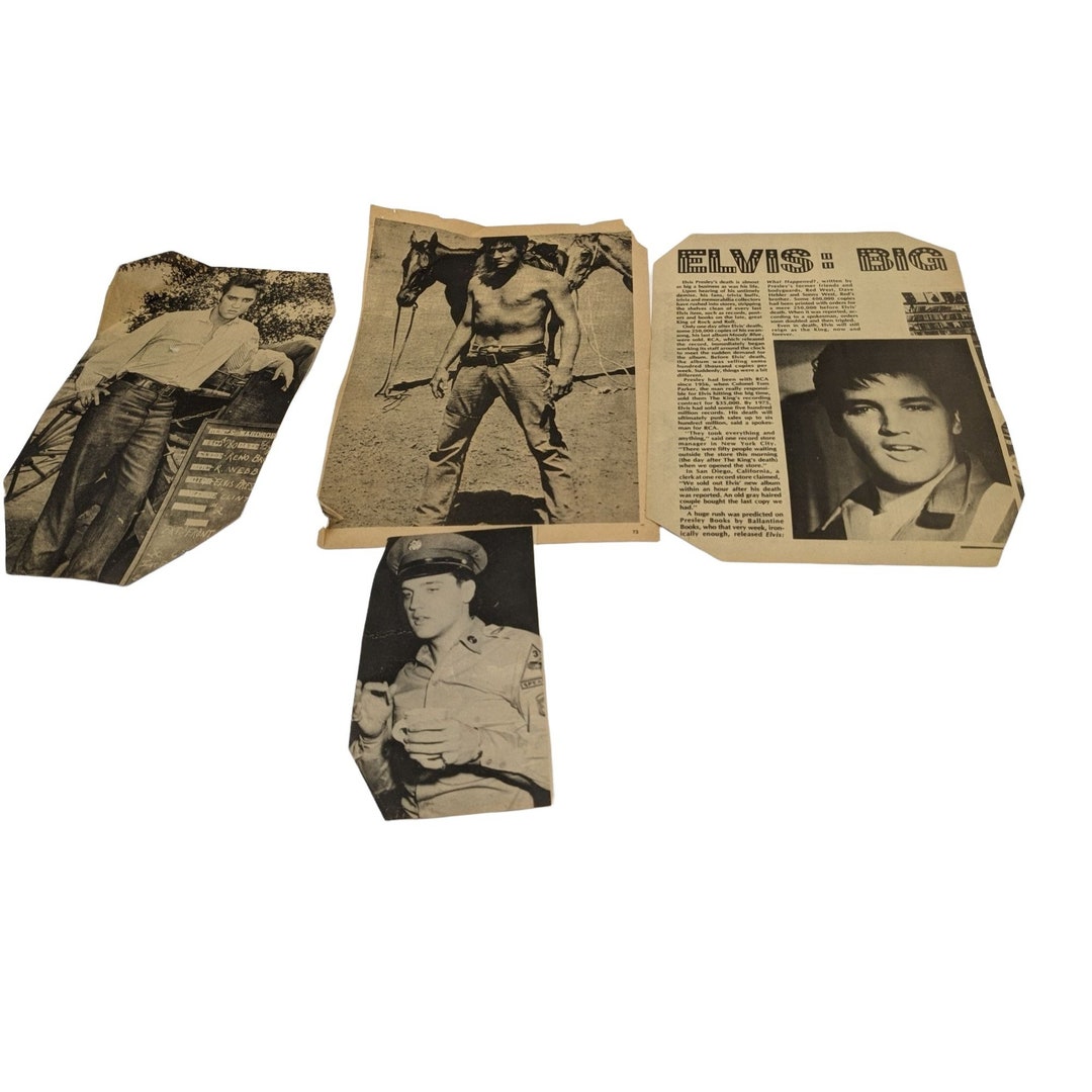 Vintage Elvis Newspaper Clippings Memorabilia Ephemera - Etsy