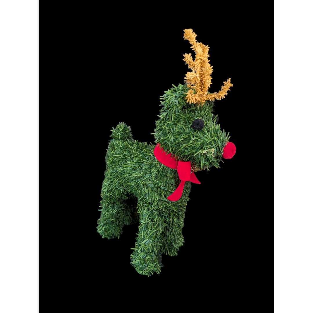 Vintage Artificial Topiary Tree Reindeer 12 X 8 Inches - Etsy