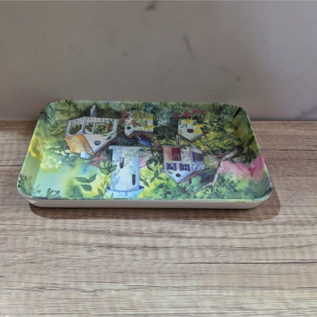 Vintage Tray Backyard Birdhouse by Kathleen Mc Kenna 1996 R2S Made in ...