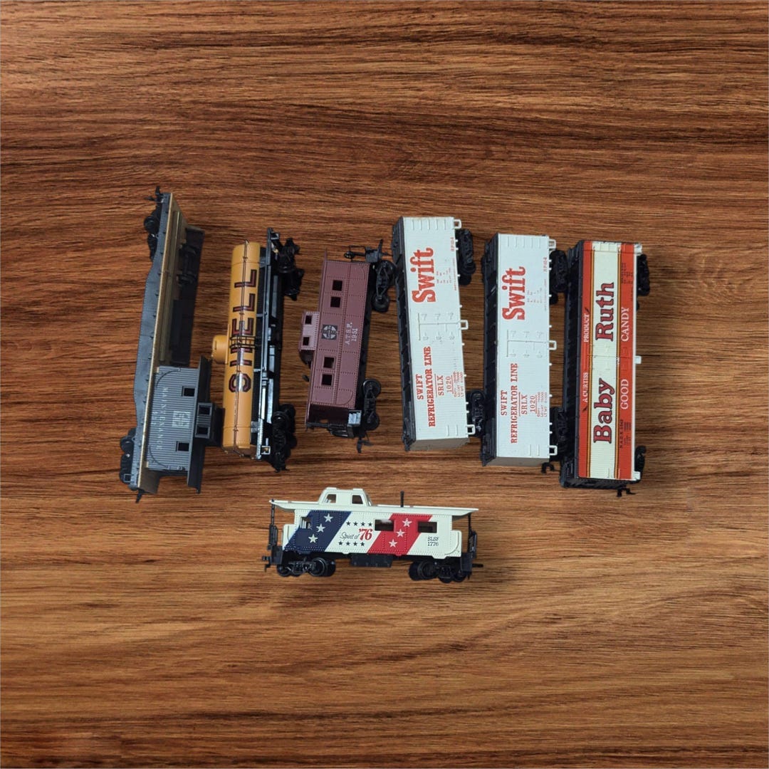 Vintage Tyco Model Train Cars Set - Swift Baby Ruth & More - Ho Scale ...