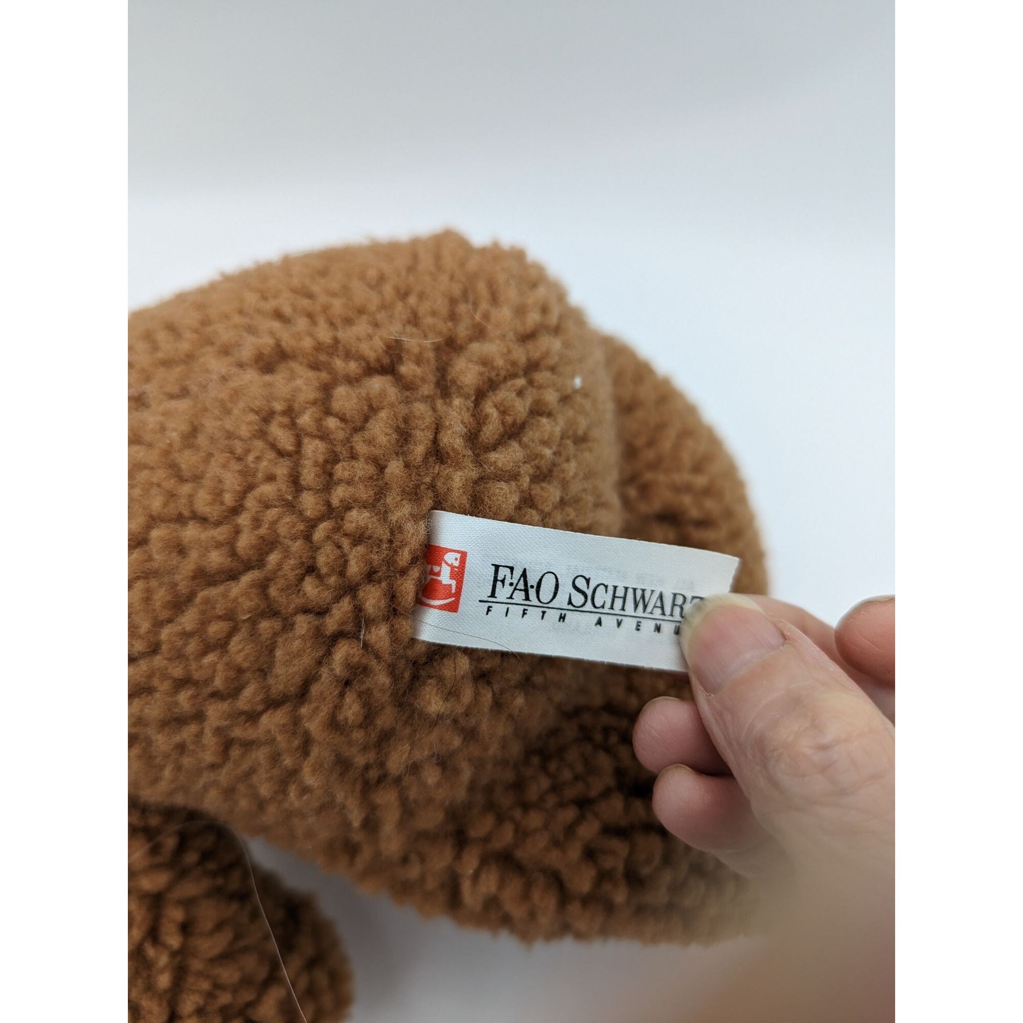 Vintage FAO Swartz Teddy Bear Plush Stuffed Animal Brown 12: Black Nose ...