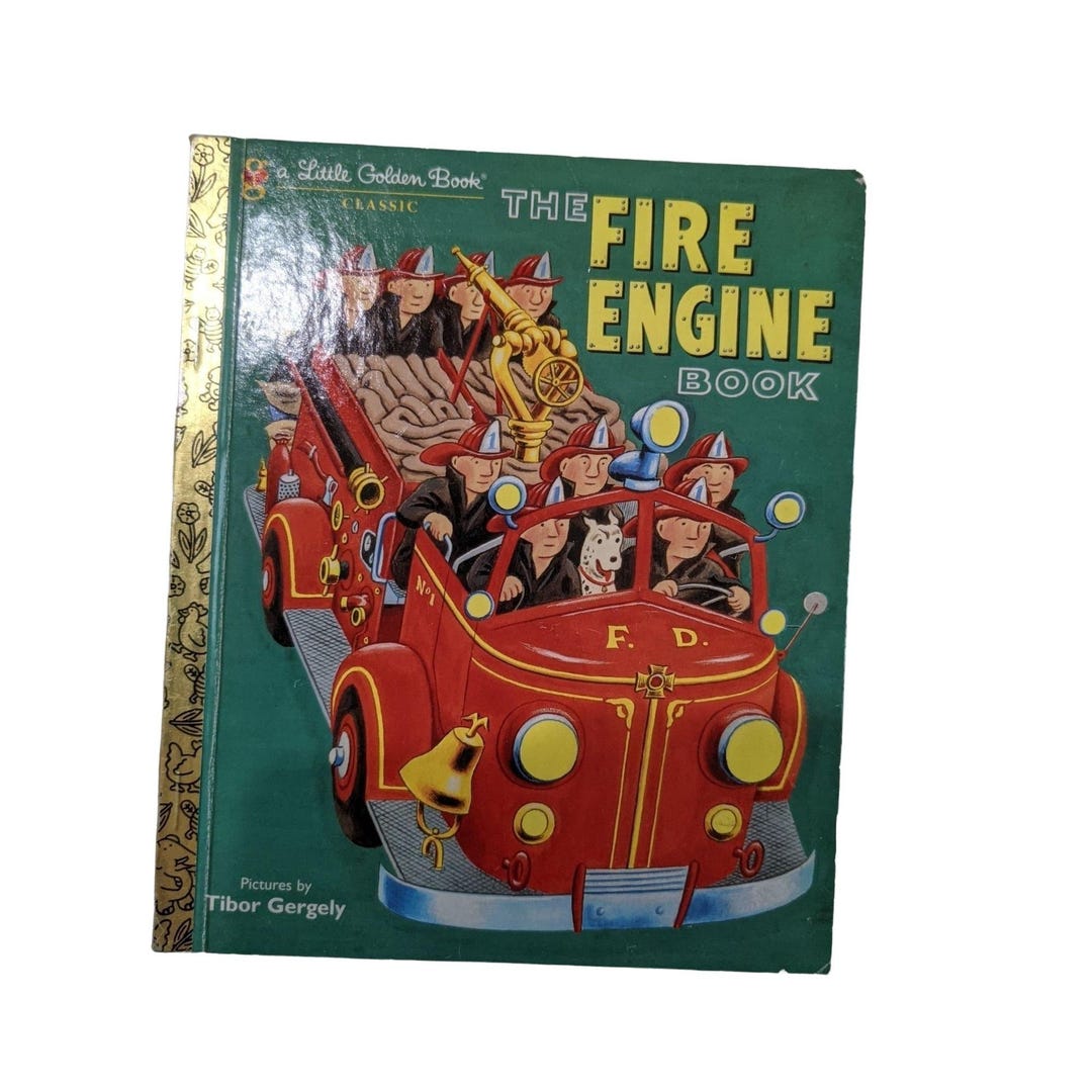 Little Golden Book the Fire Engine Book 1987 Ephemera Junk Journal - Etsy