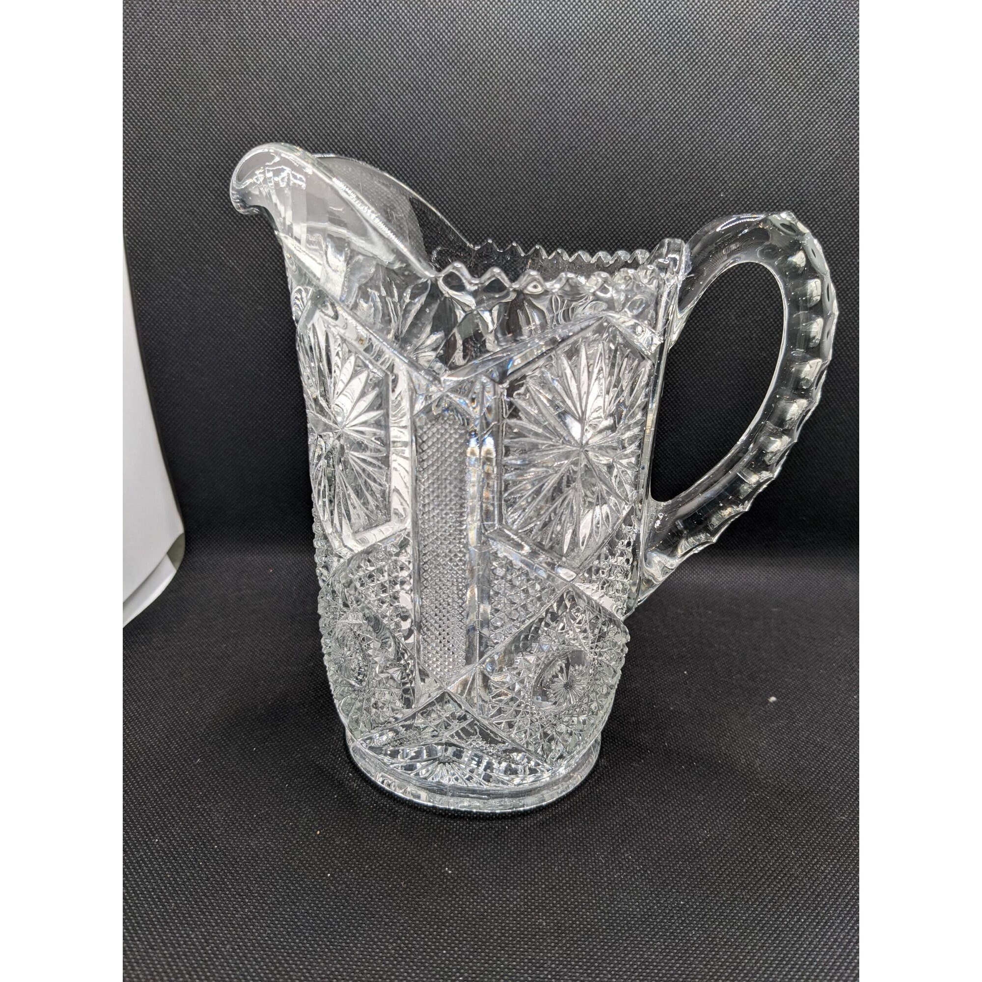 Imperial Glass Water Pitcher Clear Glass 8 In - Etsy