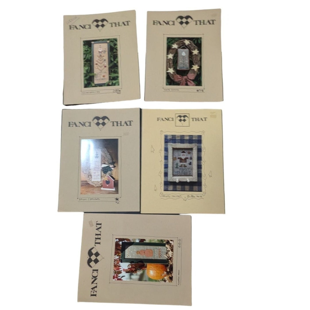 Fanci That Cross Stitch Pattern Collection - Folk Art Santa & Happy ...