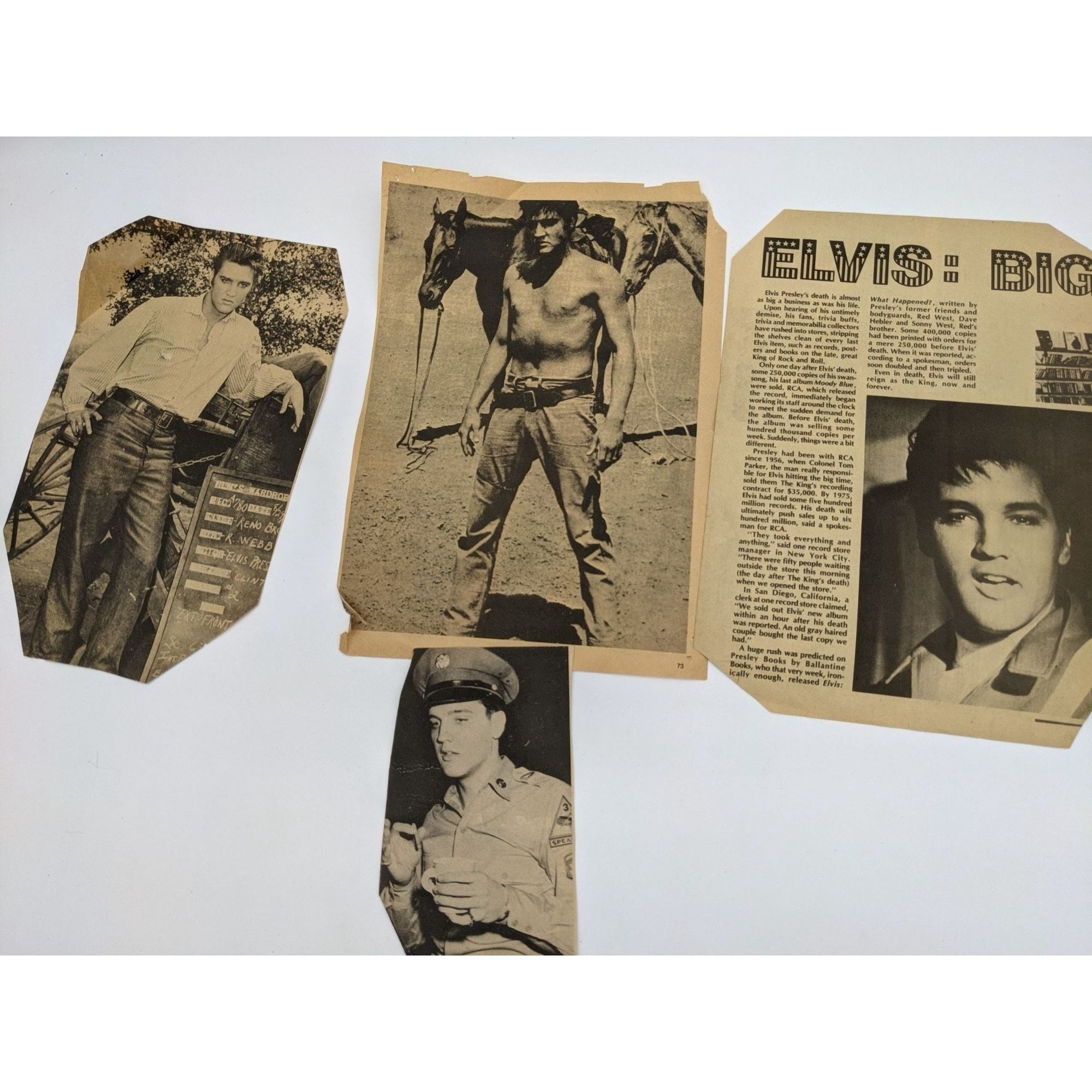 Vintage Elvis Newspaper Clippings Memorabilia Ephemera - Etsy