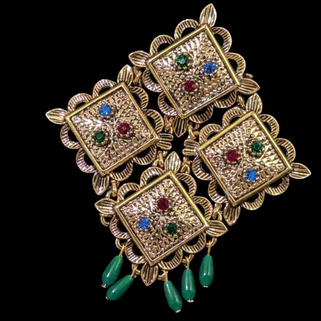 Vintage Sarah Coventry Temple of Lights Rhinestone Accent Statement ...