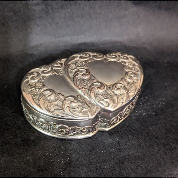Vintage Godinger Intertwining Double Heart Silver Pla… - Gem