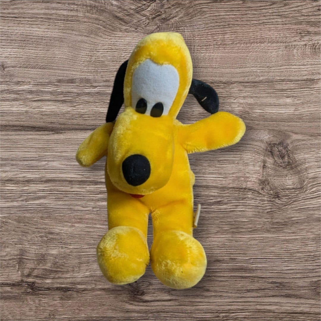 Vintage Disneyland Pluto Puppet Plush Stuffed Animal Toy Yellow 14 - Etsy