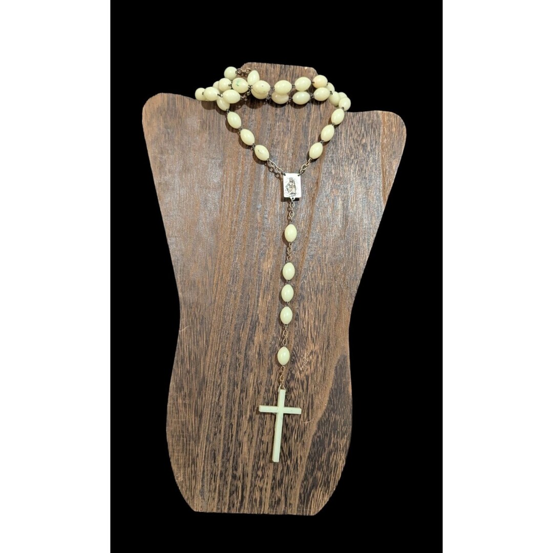 Rosary Crucifix Beads Italy Glow in the Dark 30 OA Religion Catholic ...