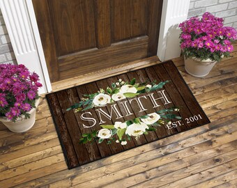 Rustic floor mat | Etsy