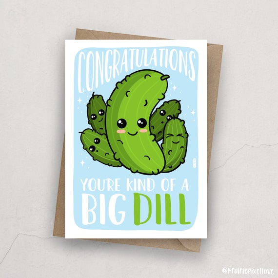 Pickle Graduation Card Pickle Card Greeting Card | Etsy