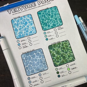 Coloring Texture Swatch Template: Printable Practice Page (PDF) - Etsy