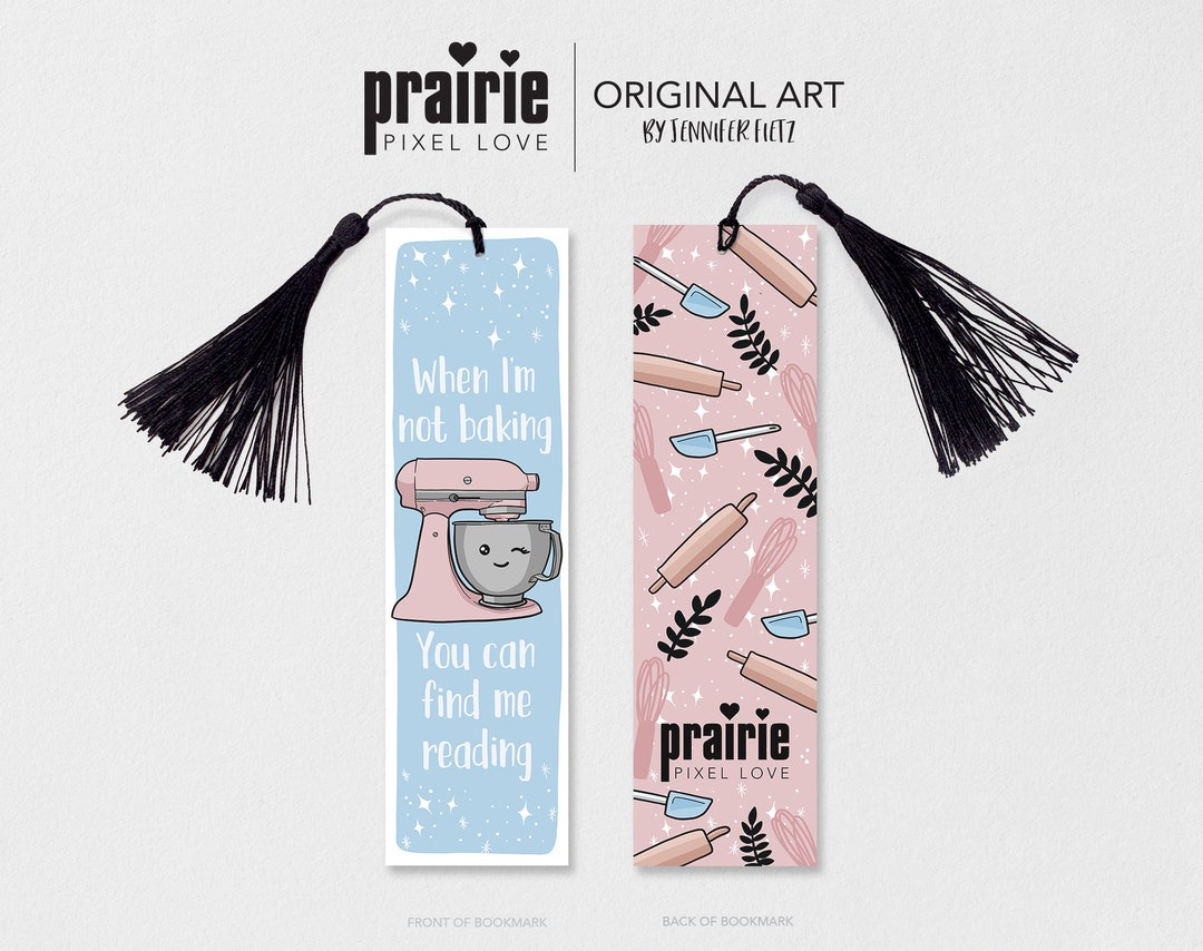 Baking Bookmark, Illustrated, Baking Gift, Book Gift, Book Nerd ...