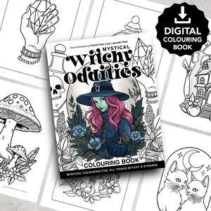 Mystical Witchy Oddities Colouring Book, Adult Colouring Book ...