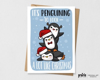 Mini-shark Holiday Christmas Greeting Card - Etsy