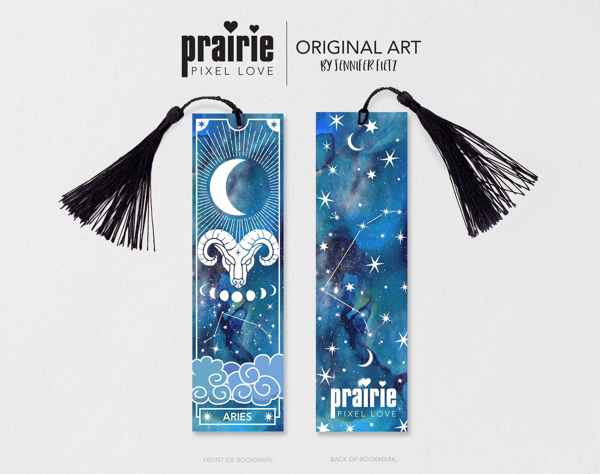 Aries Bookmark Zodiac Bookmark Zodiac Gift Star Sign - Etsy