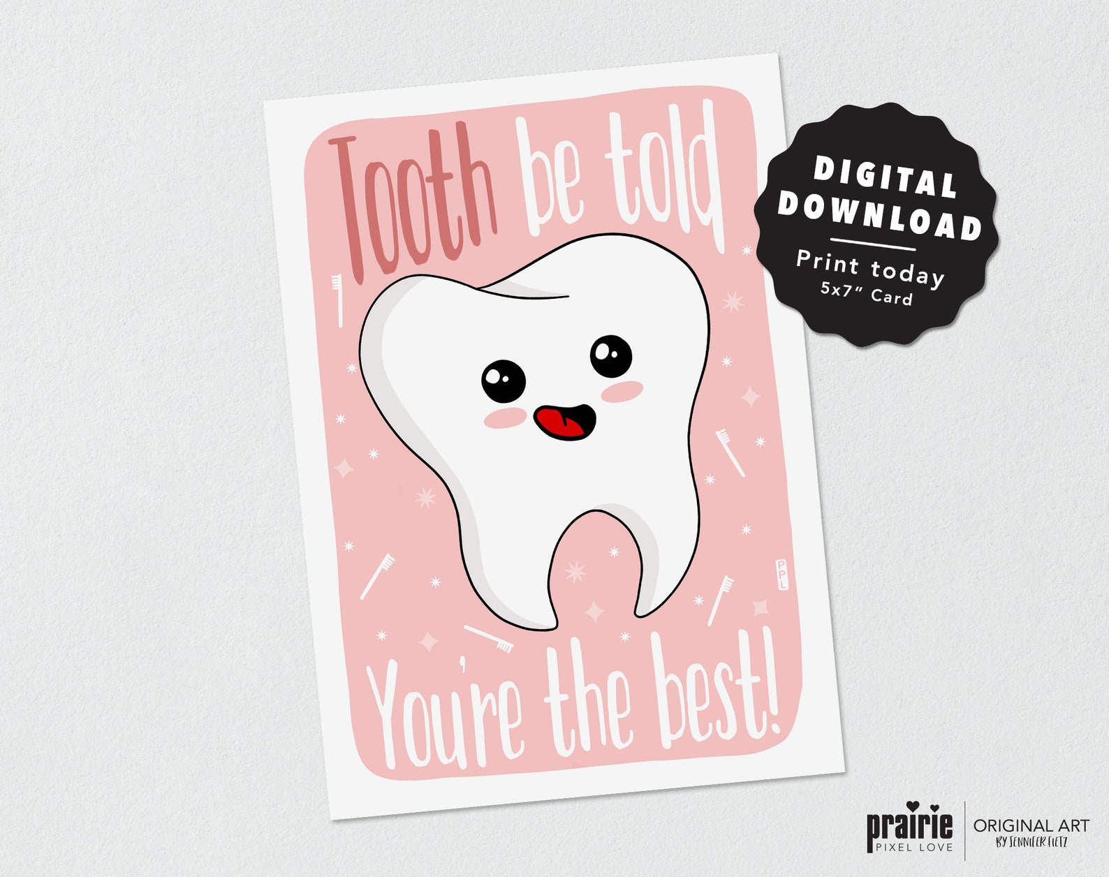 Tooth Birthday Card, Tooth Card, Fairy Card, Dentist Card, Dentist ...