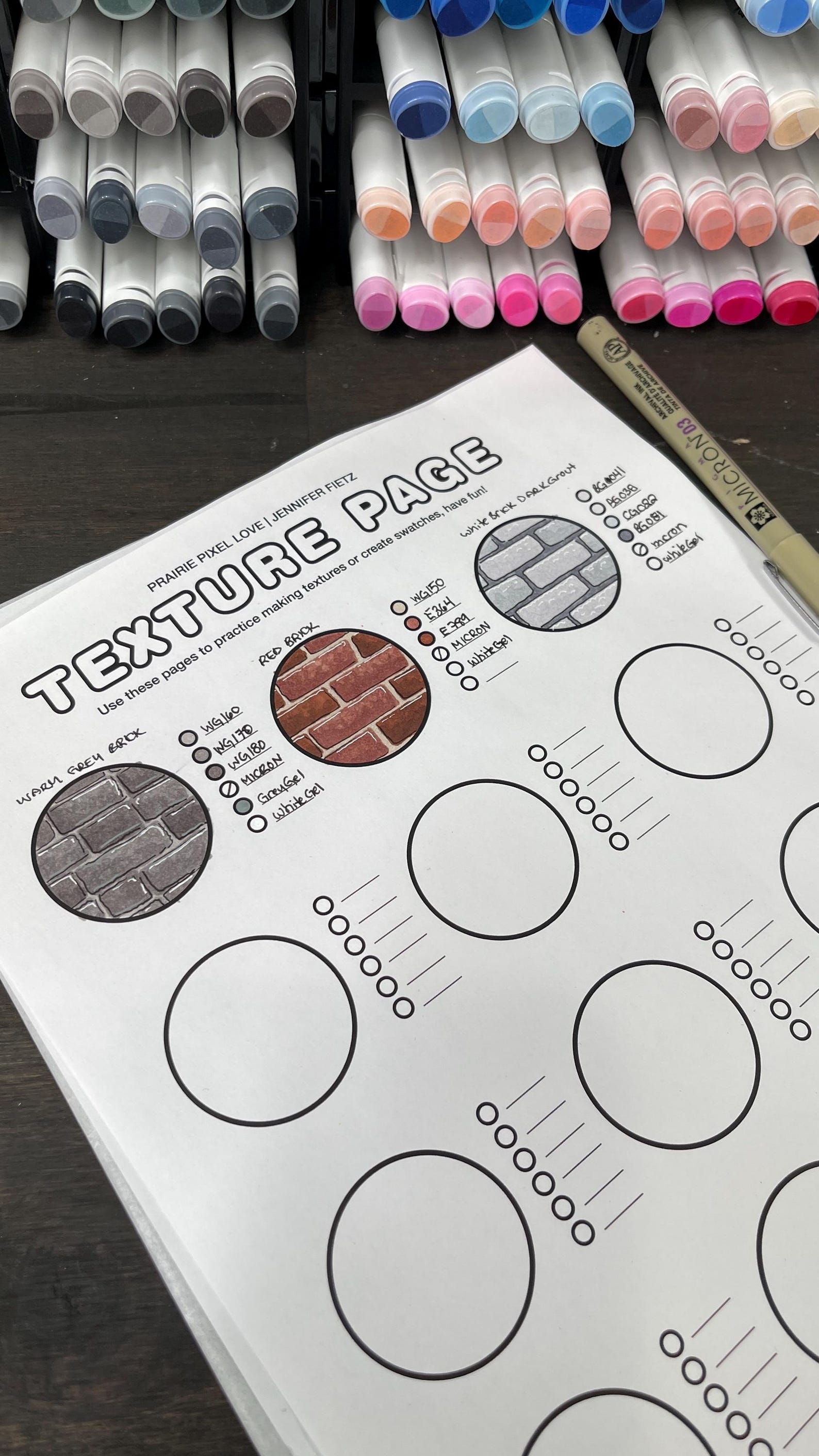 Coloring Texture Swatch Template: Printable Practice Page (PDF) - Etsy