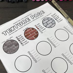 Coloring Texture Swatch Template: Printable Practice Page (PDF) - Etsy