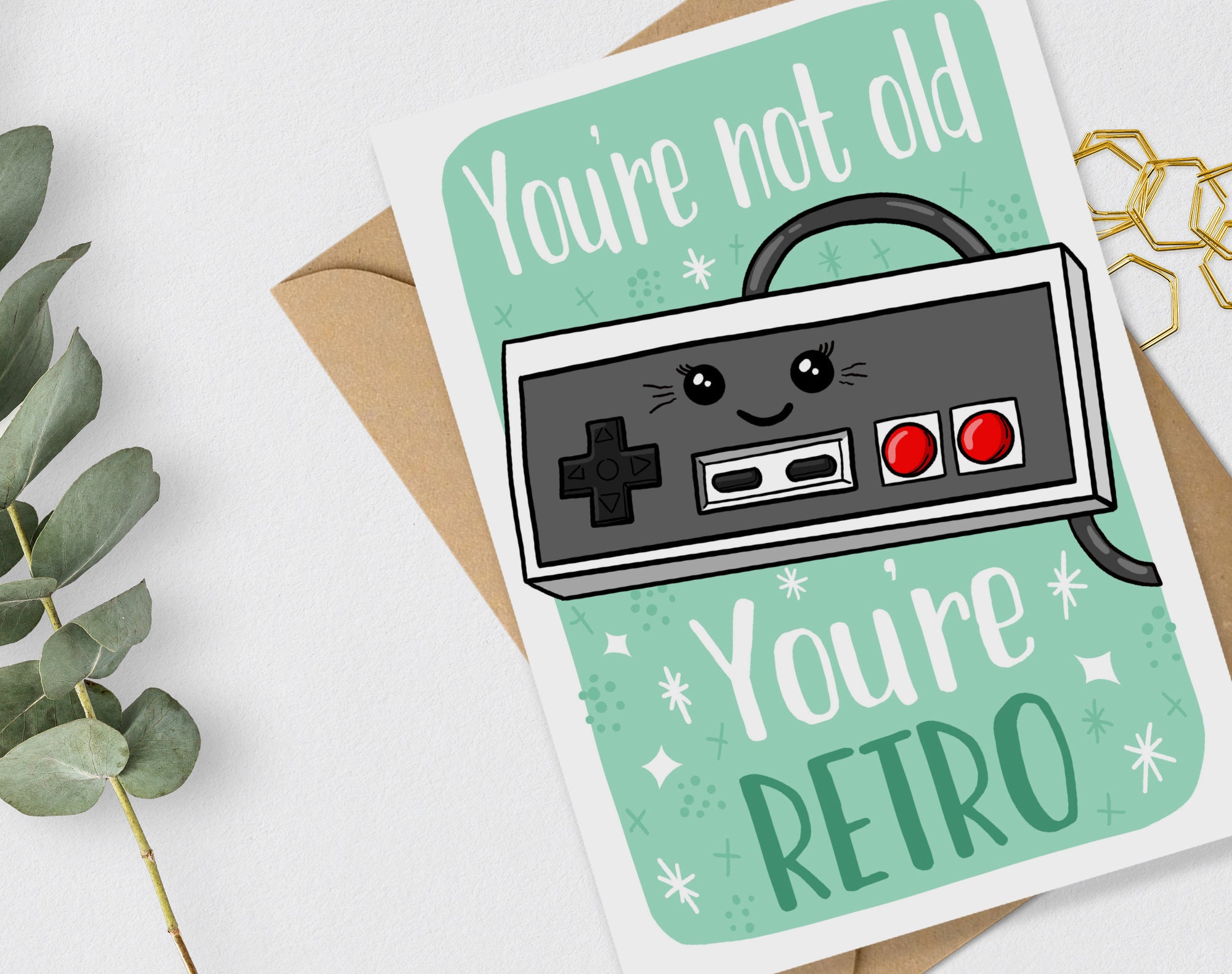 Retro Gamer Birthday Card Gamer Card Gamer Birthday - Etsy