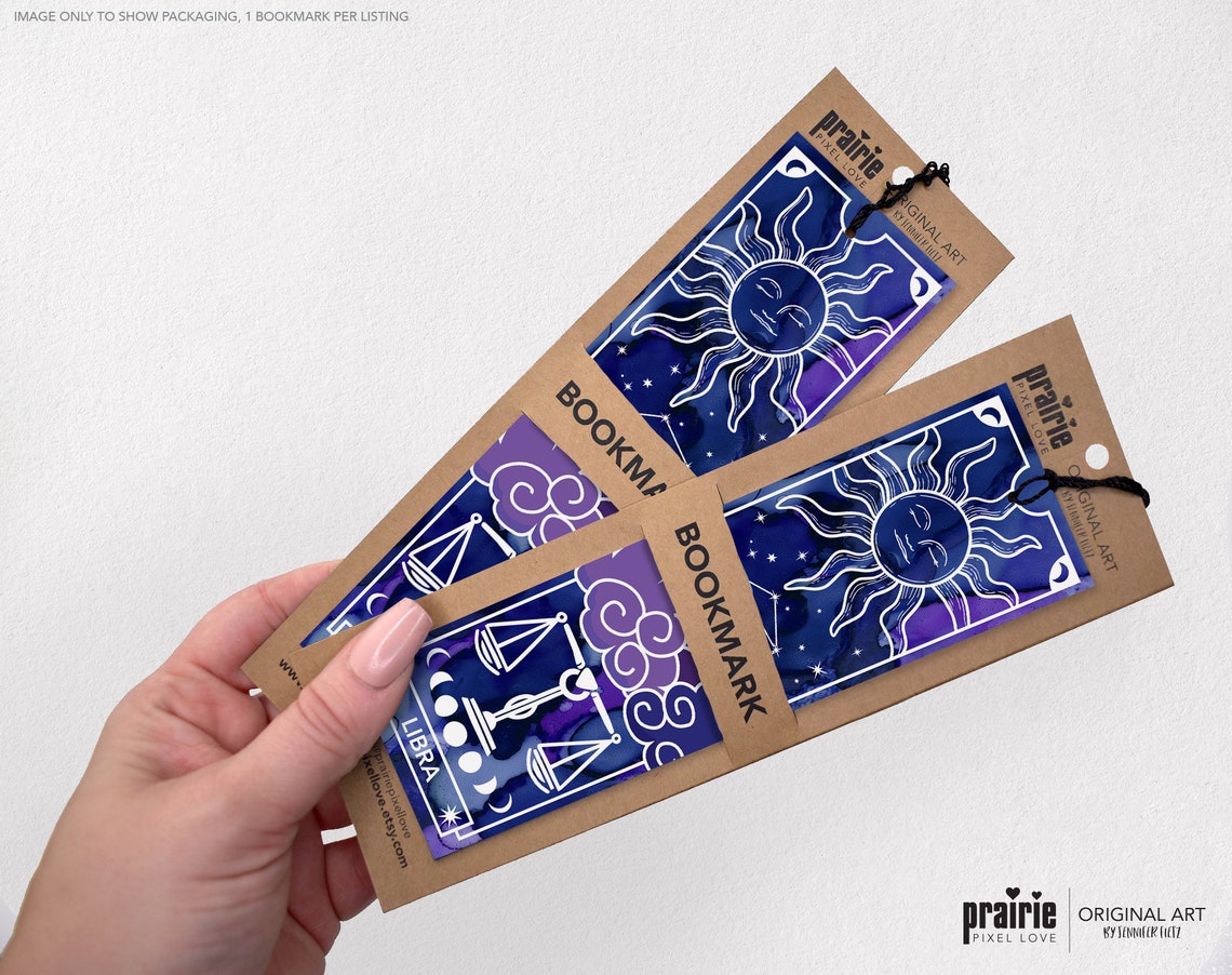 Libra Bookmark Zodiac Bookmark Zodiac Gift Star Sign - Etsy