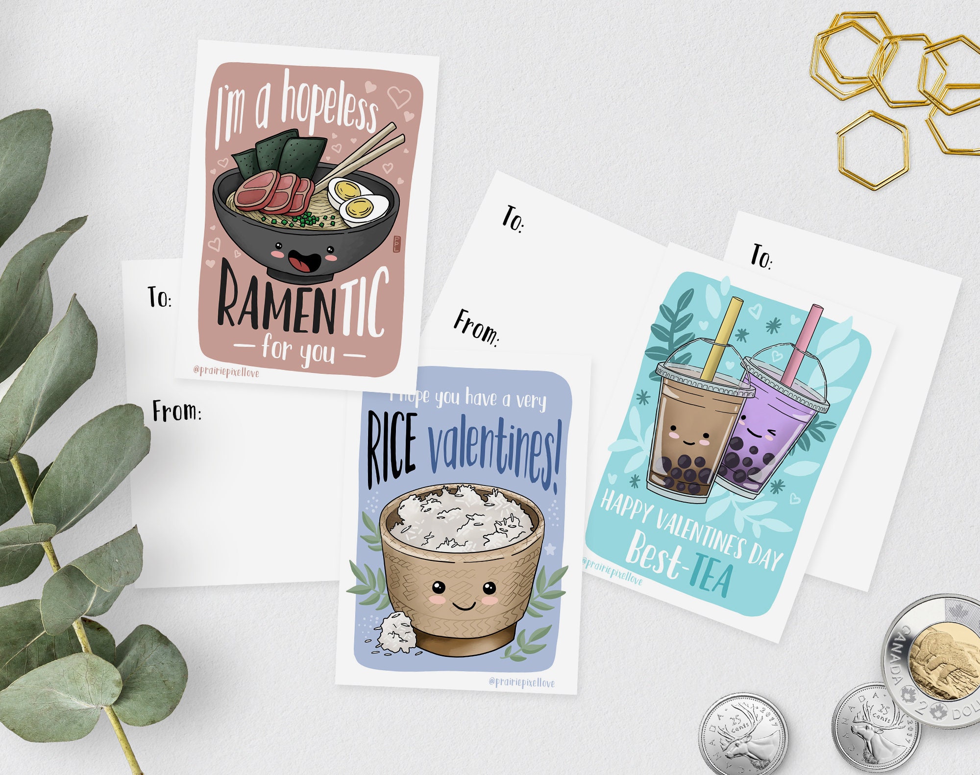 Asian Food Valentine Cards Raman Valentines Card Bubble Tea - Etsy