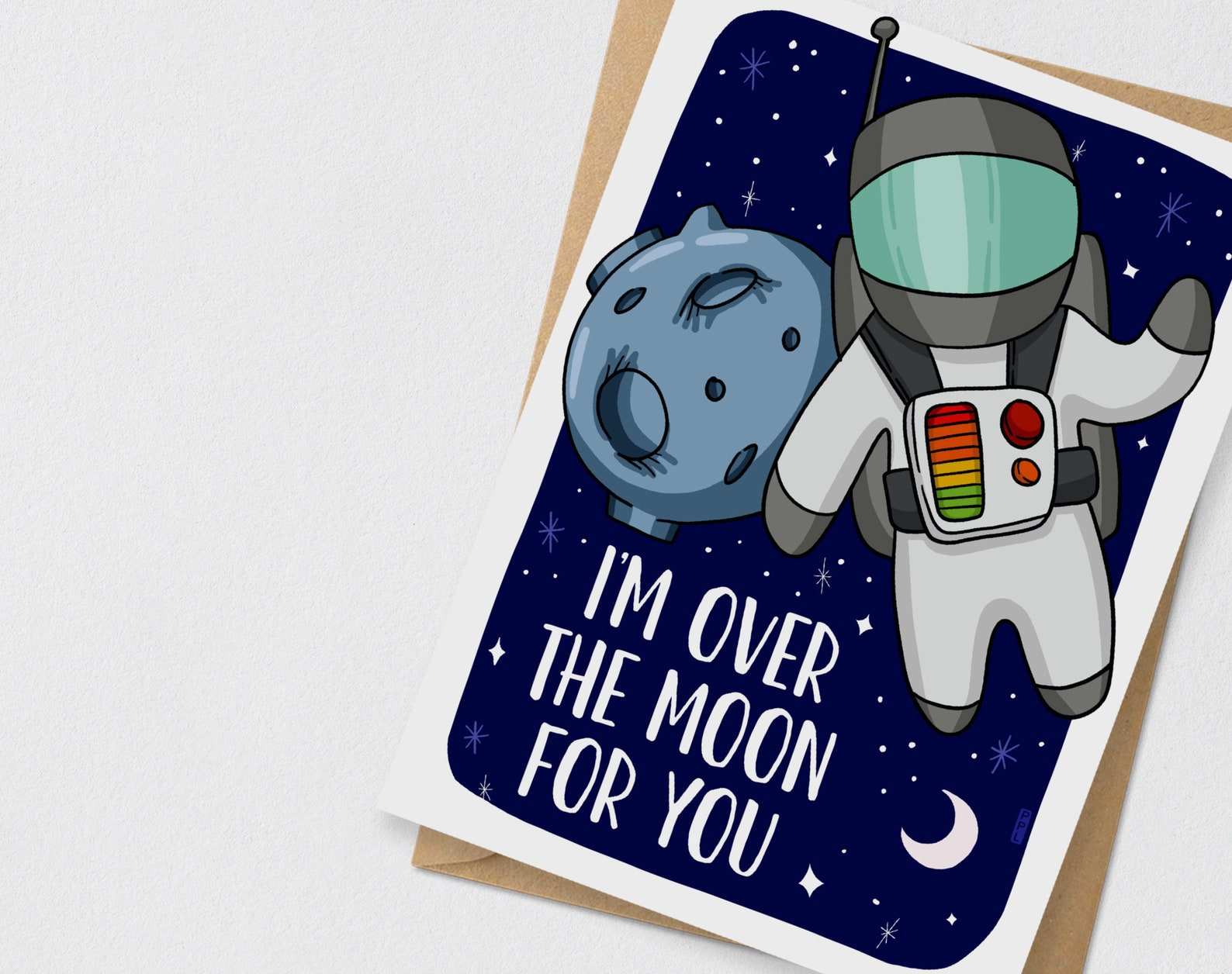 Astronaut Card Astronaut Valentine Space Card Space - Etsy