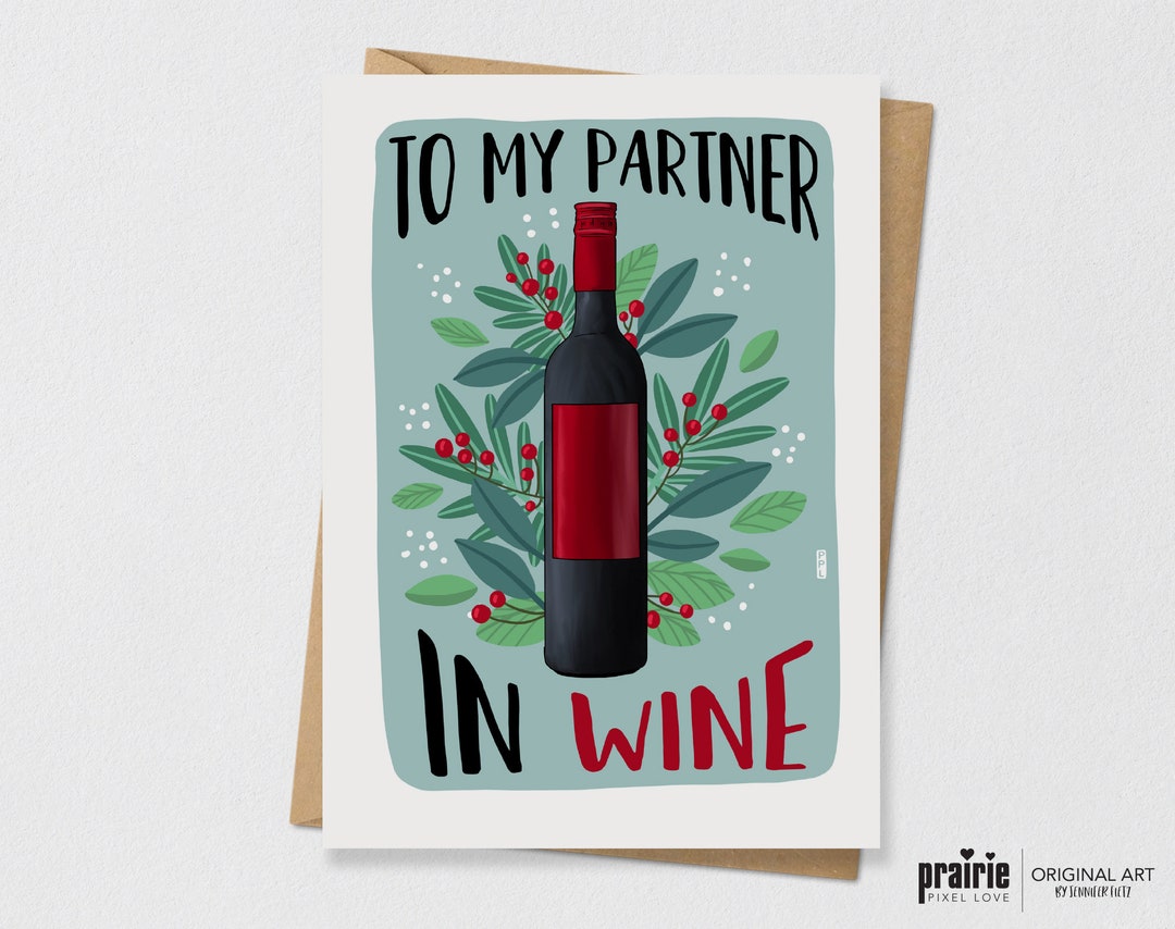 Wine Card, Wine Birthday Card, Alcohol Birthday Card, Birthday Card ...