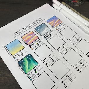 Coloring Texture Swatch Template: Printable Practice Page (PDF) - Etsy