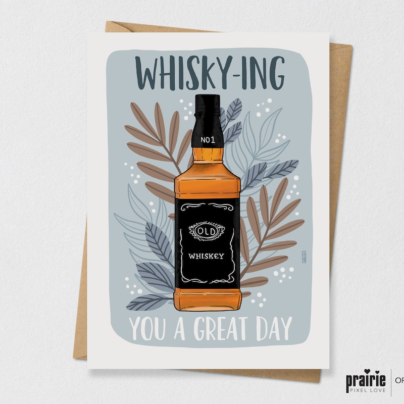 Whiskey Card - Etsy