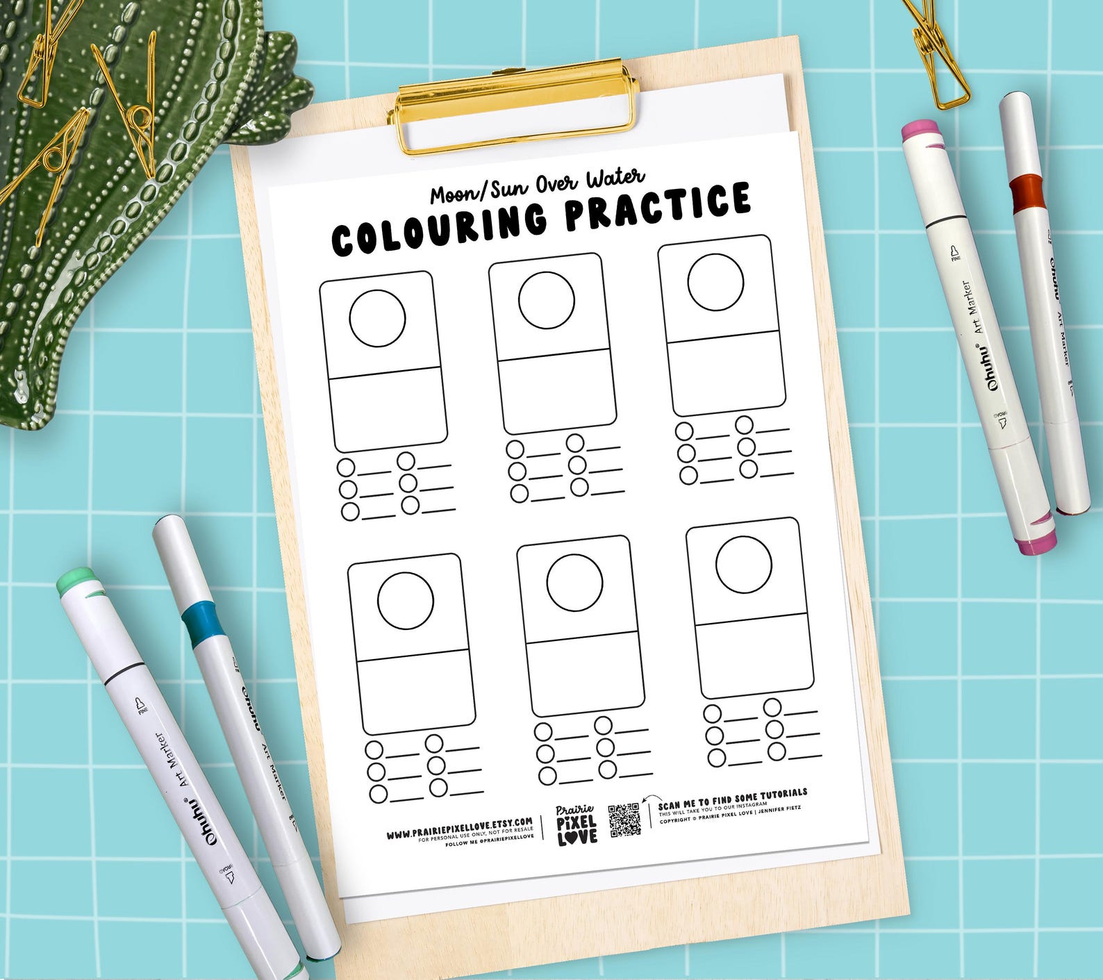 Colouring Sky & Clouds Texture Template: Printable Practice Page (PDF ...