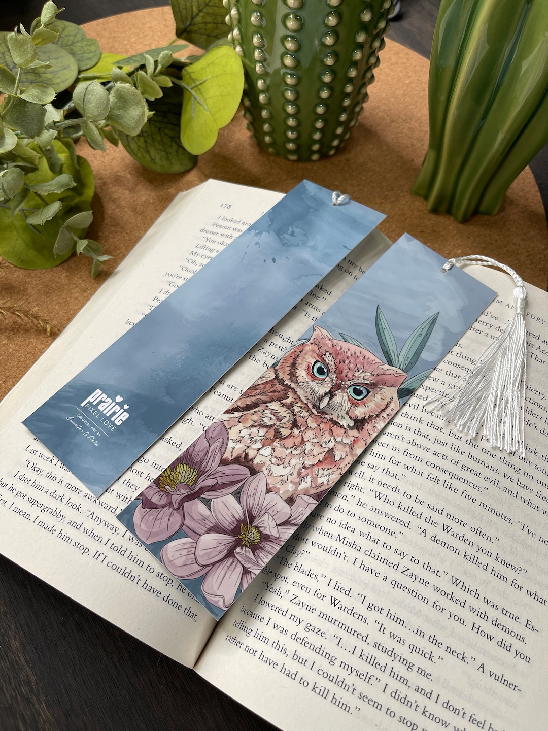Owl Bookmark, Illustrated, Owl Gift, Book Gift, Book Nerd, Bookworm ...