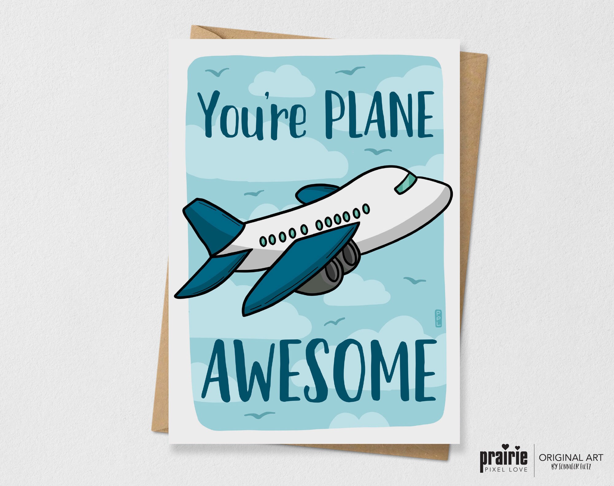 Printed Plane Card, Plane Birthday Card, Flying Birthday Card, Birthday ...
