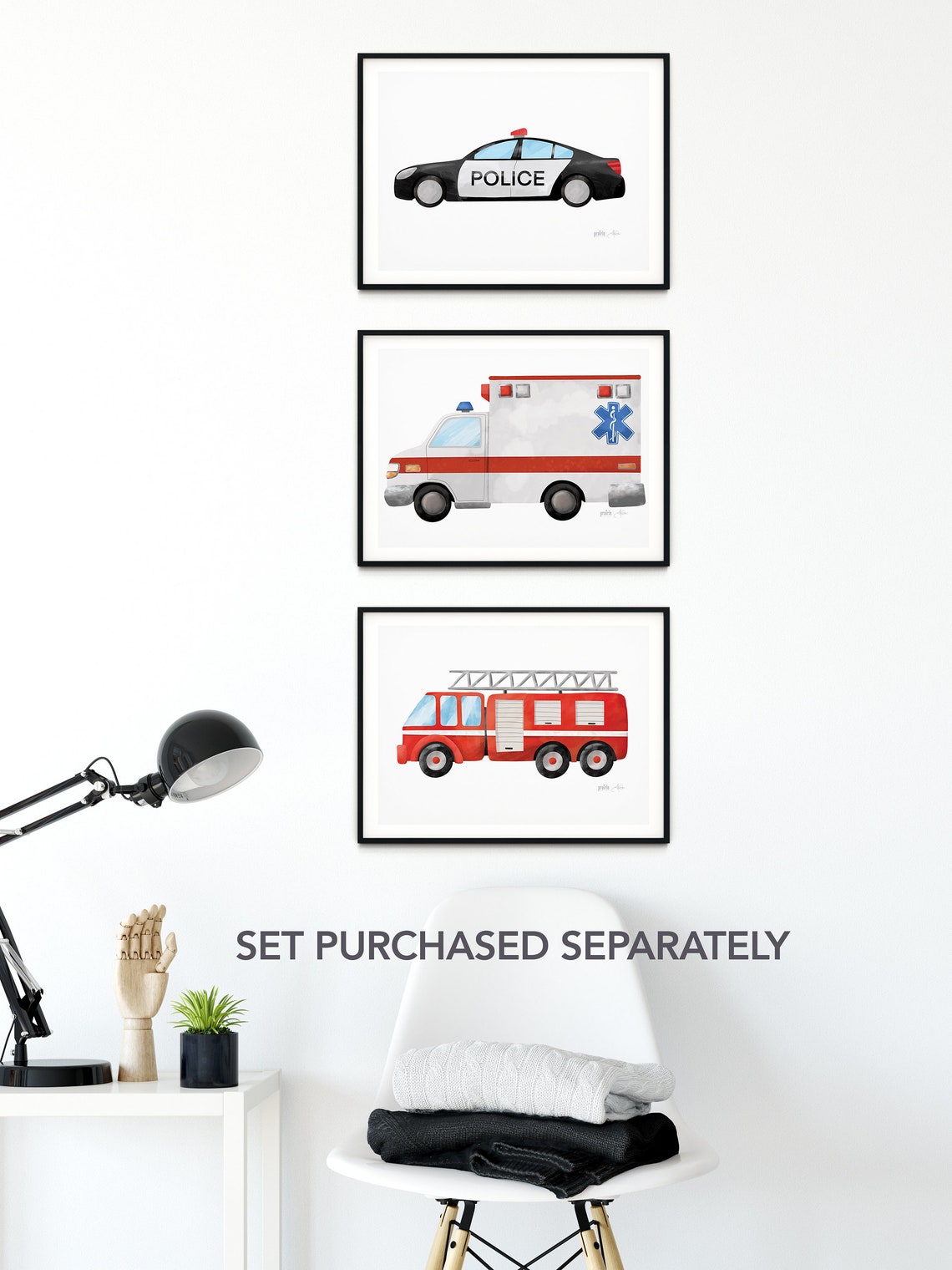 Ambulance Print Ambulance Poster Art Print Nursery Art - Etsy