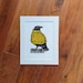 Crow Wearing a Mustard Yellow Jumper - Handmade Linocut Bird Art Print ...