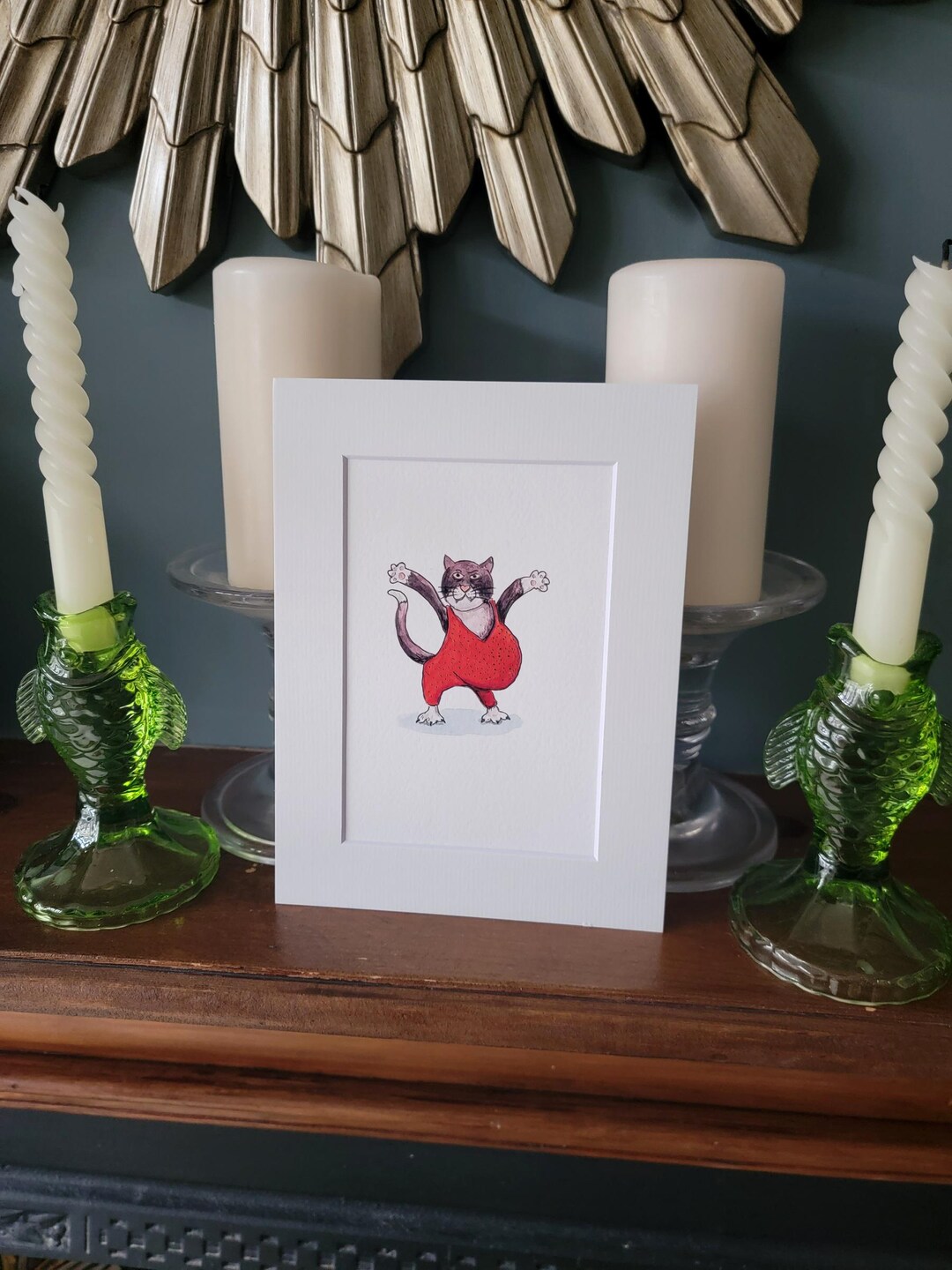 The Fabulous Cat - Original Handmade Hand Drawn Watercolour ...