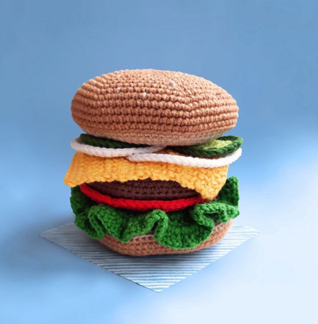 Burger Playfood Crochet Pattern Crochet Amigurumi Burger - Etsy