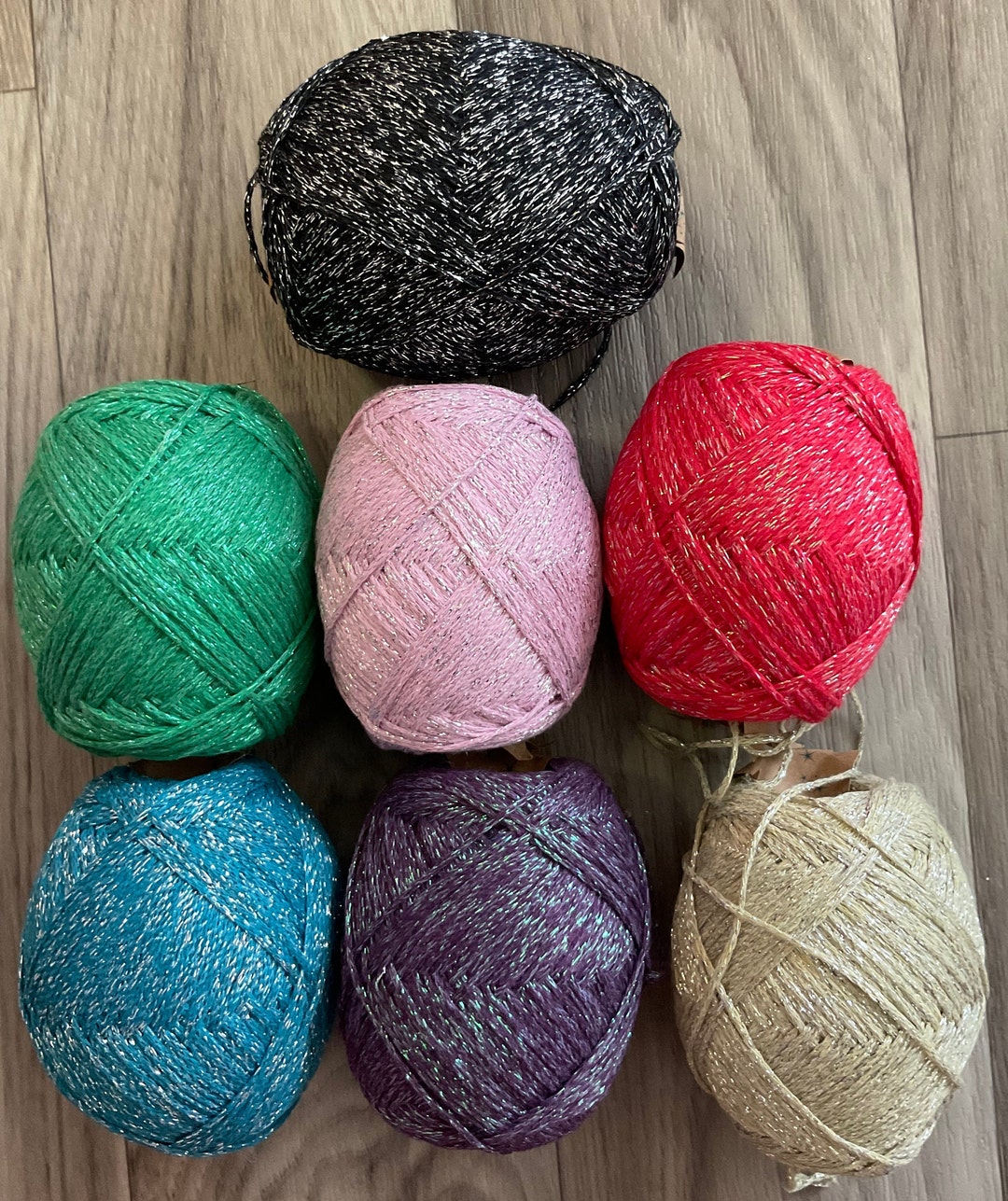 Metallic Yarn Metallic Cotton Yarn Lurex Cotton Yarn - Etsy Canada