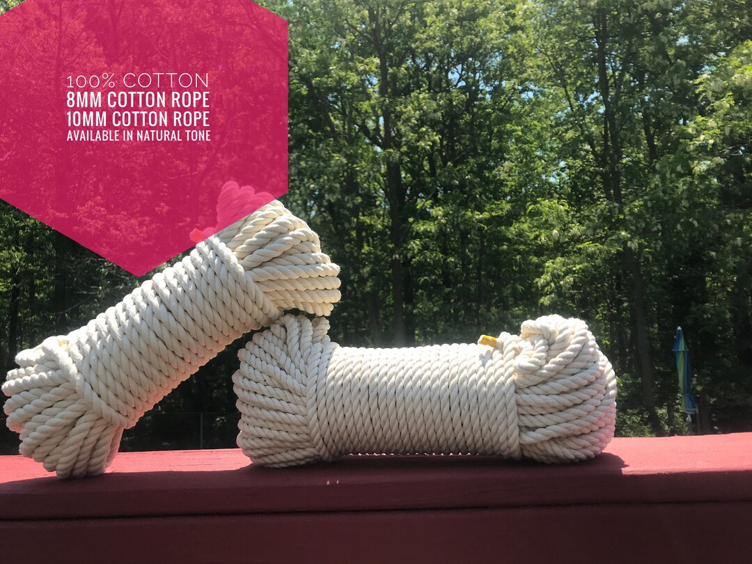 8mm/10mm Cotton Macrame Rope: Natural Twisted Cord - Etsy