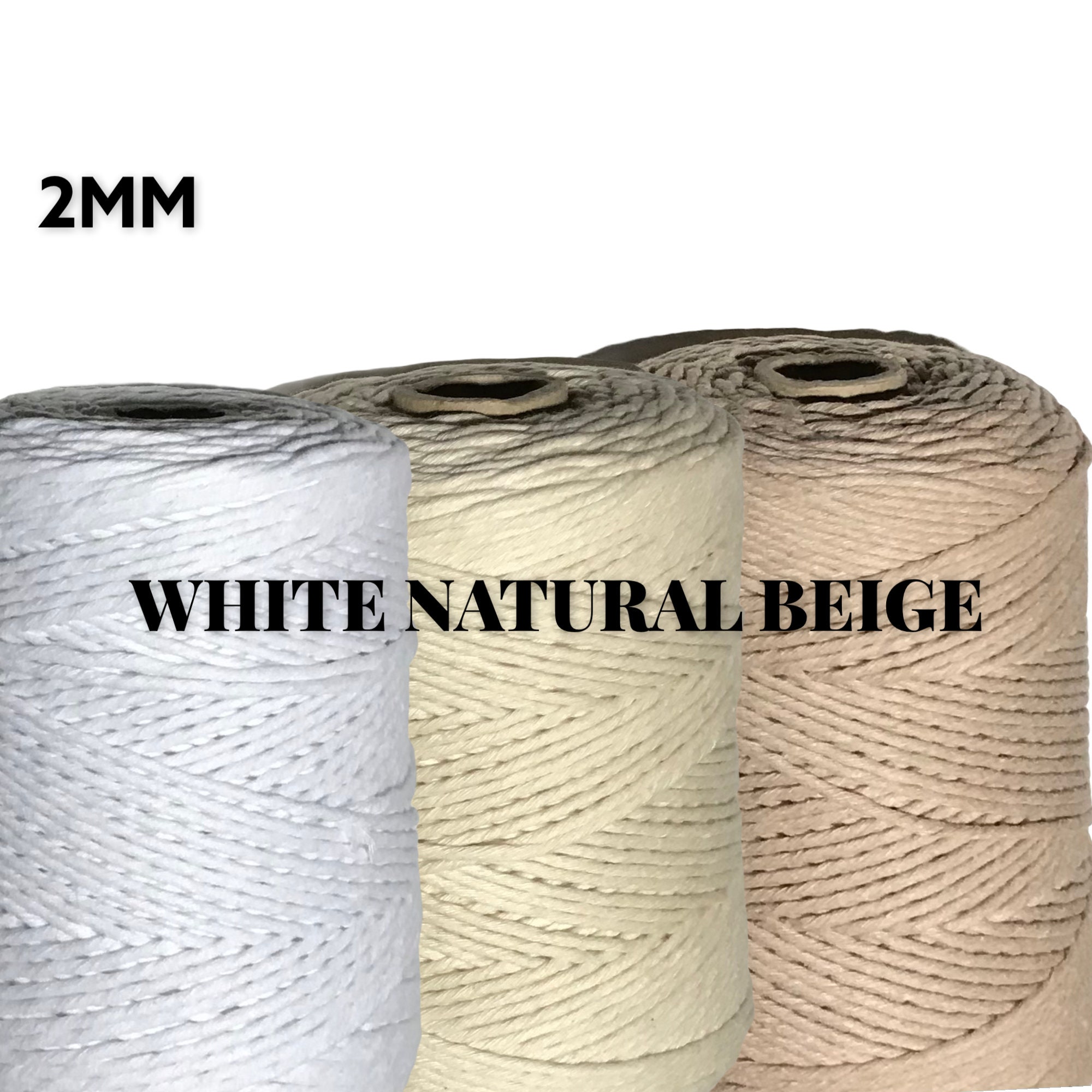 Macrame Cord 2mm 2mm Cotton Cord 984 Feet Macrame Cord - Etsy Hong Kong
