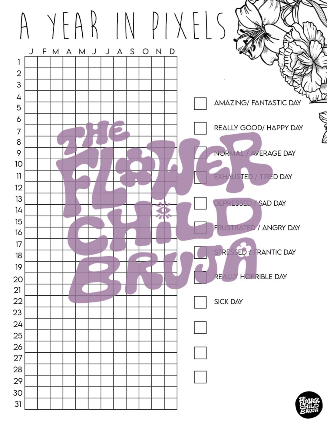 A Year in Pixels PDF Download - Etsy
