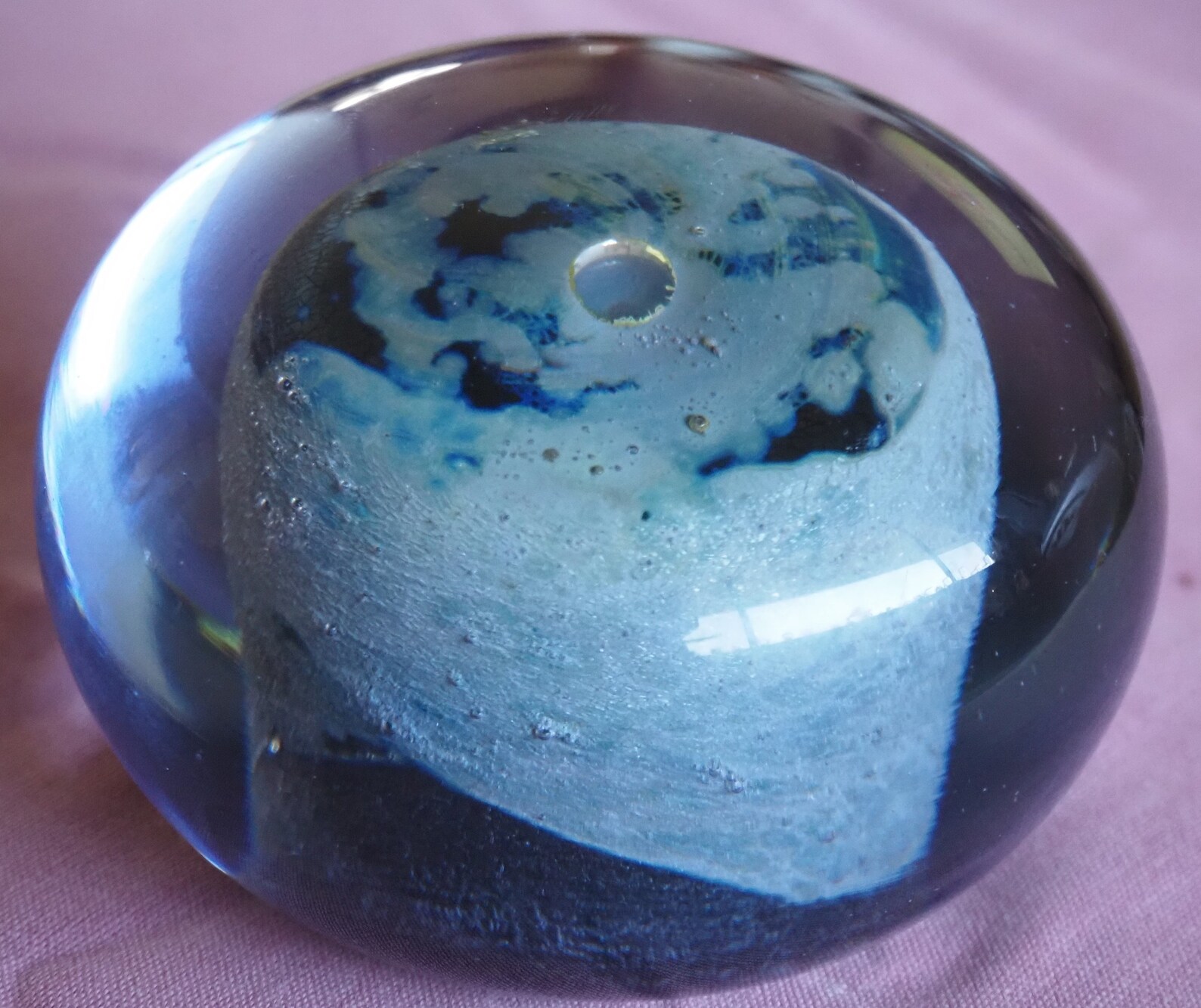 Unusual Round Glass Paperweight Signed by Maker and the Year 1972. - Etsy