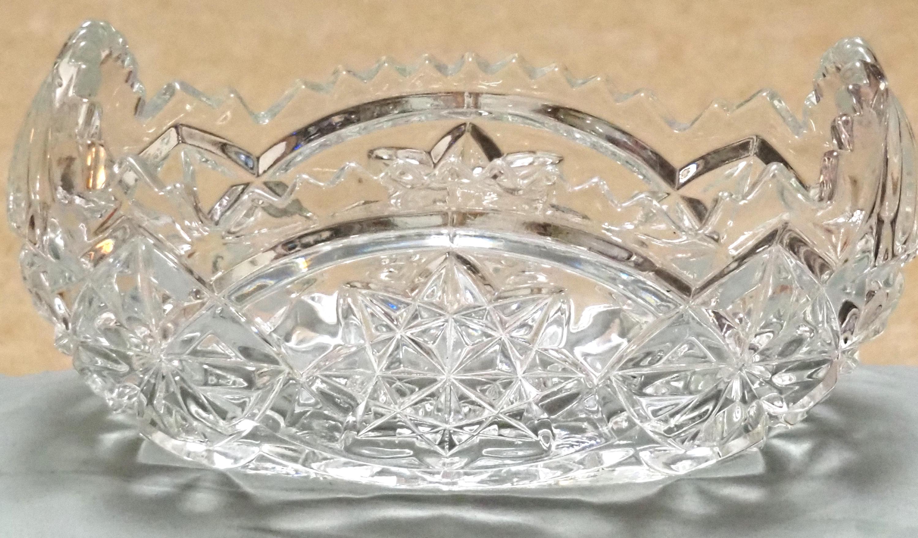 Early American Pressed/cut Glass Star, Rare Shaped Fruit Bowl. - Etsy