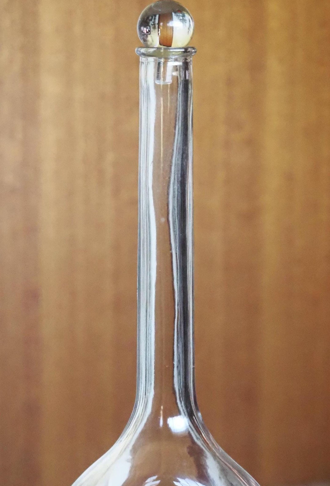 Vintage Clear Glass Decanter Modder 50cl Italy.wine Liqueur Bottle With ...