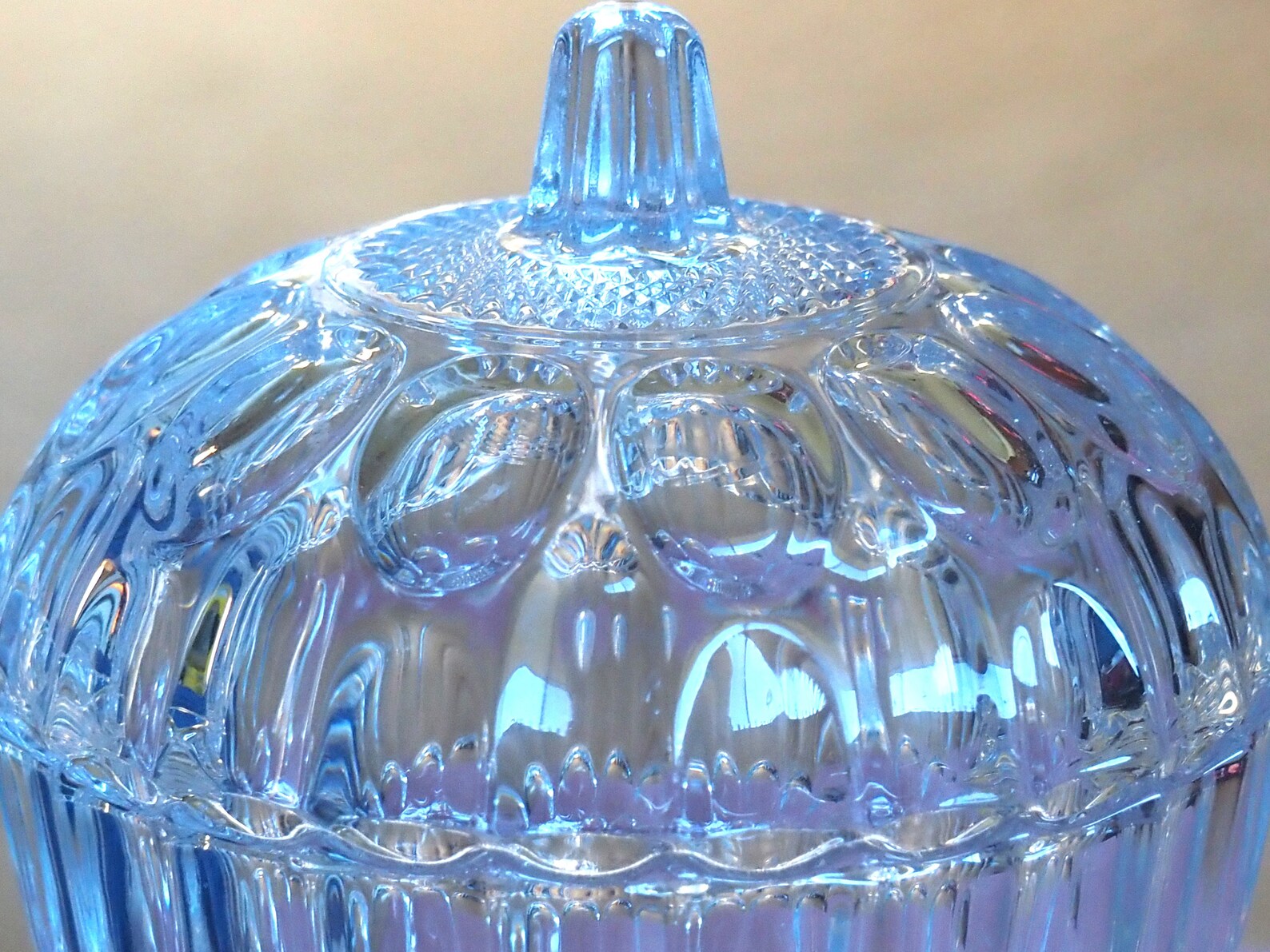 Vintage Lead Crystal Bowl With Lid, Detailed Design, Home Decor - Etsy