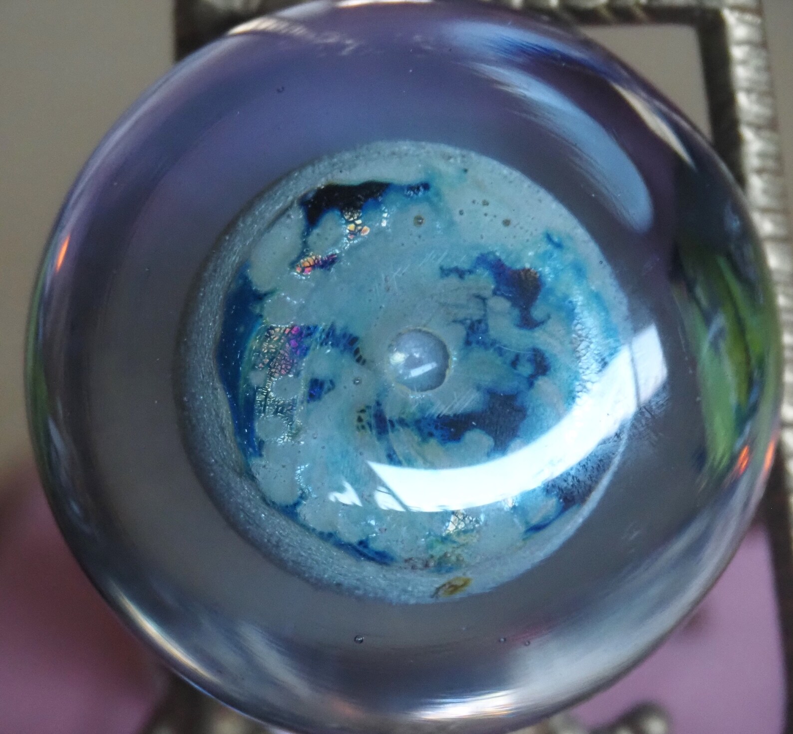 Unusual Round Glass Paperweight Signed by Maker and the Year 1972. - Etsy