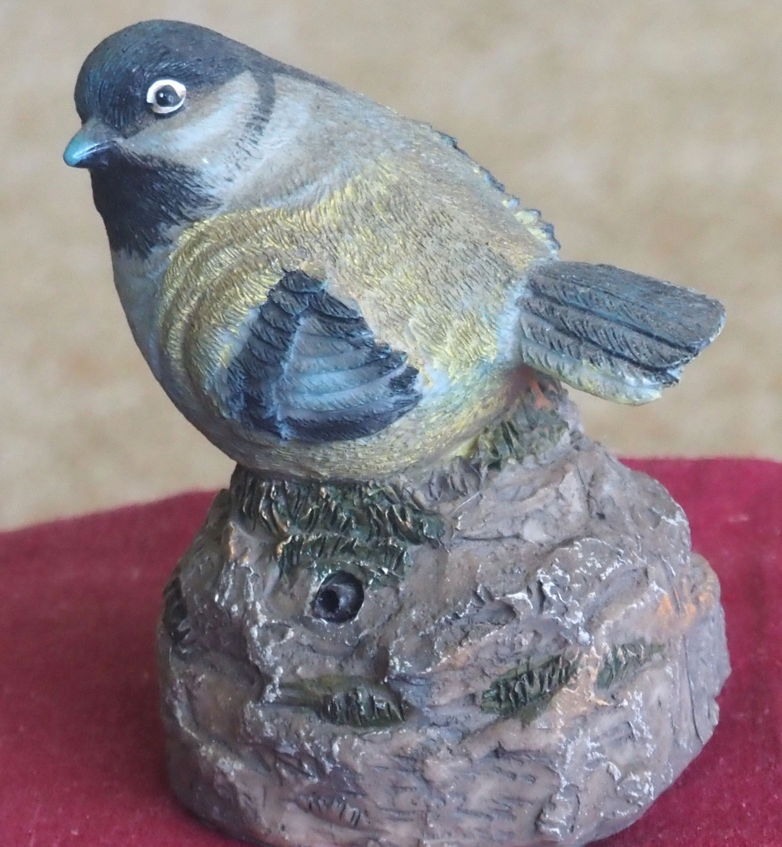 Original Vintage Resin Bird Figurine –blue and Yellow Bird. Makes ...