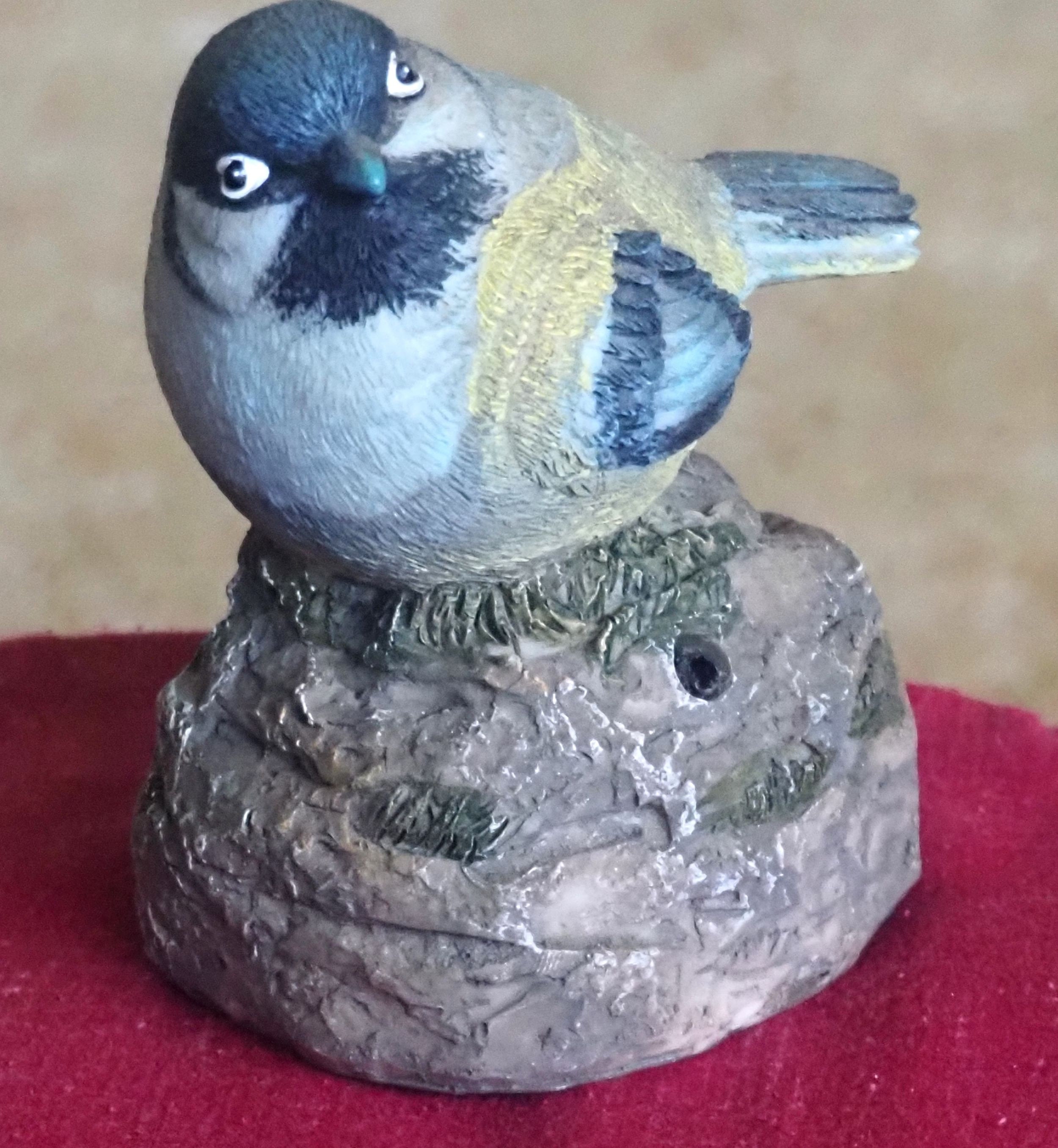 Original Vintage Resin Bird Figurine –blue and Yellow Bird. Makes ...